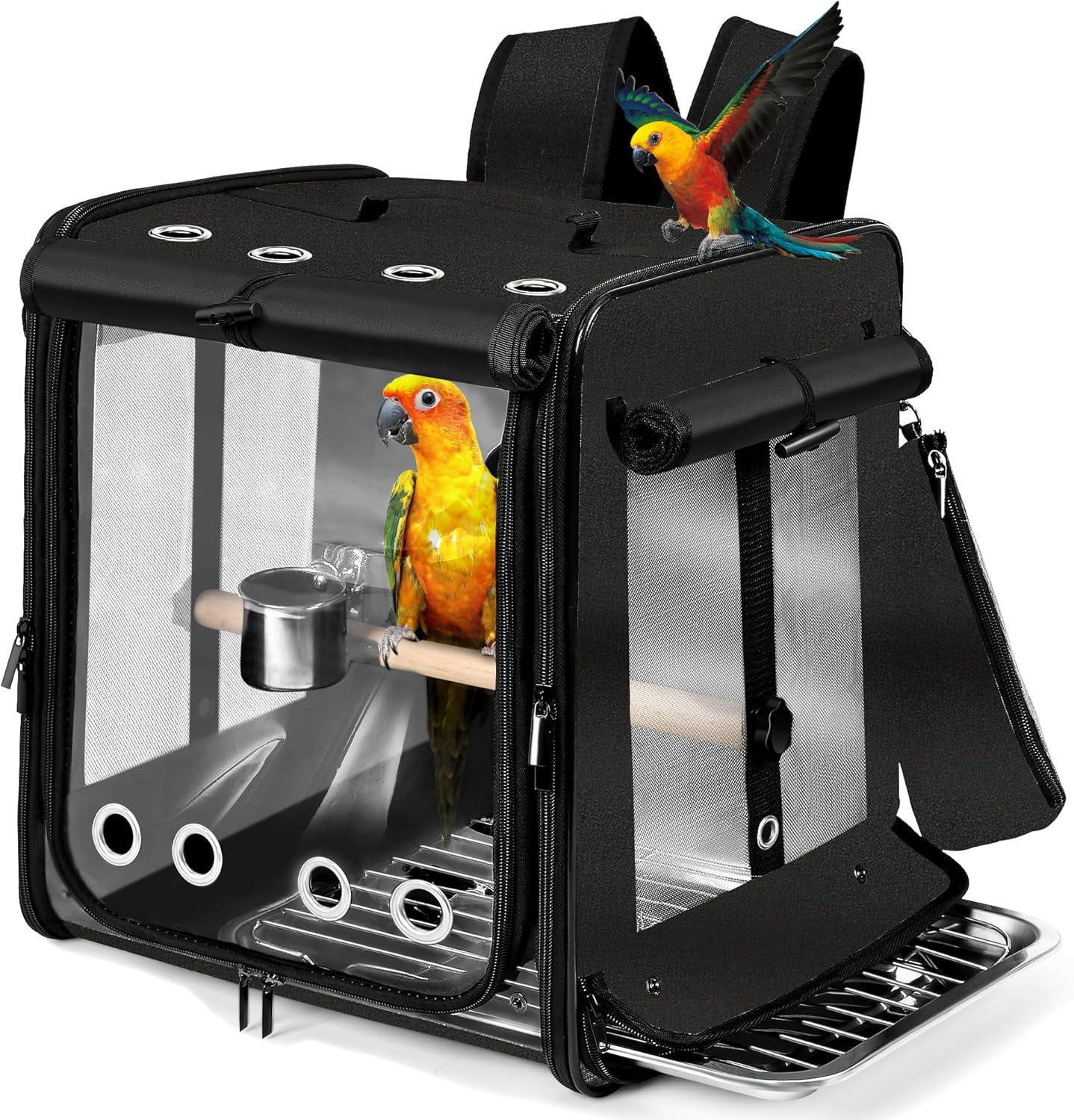 Suertree Bird Carrier with Seat Belt for Car Travel, Bird Backpack ...