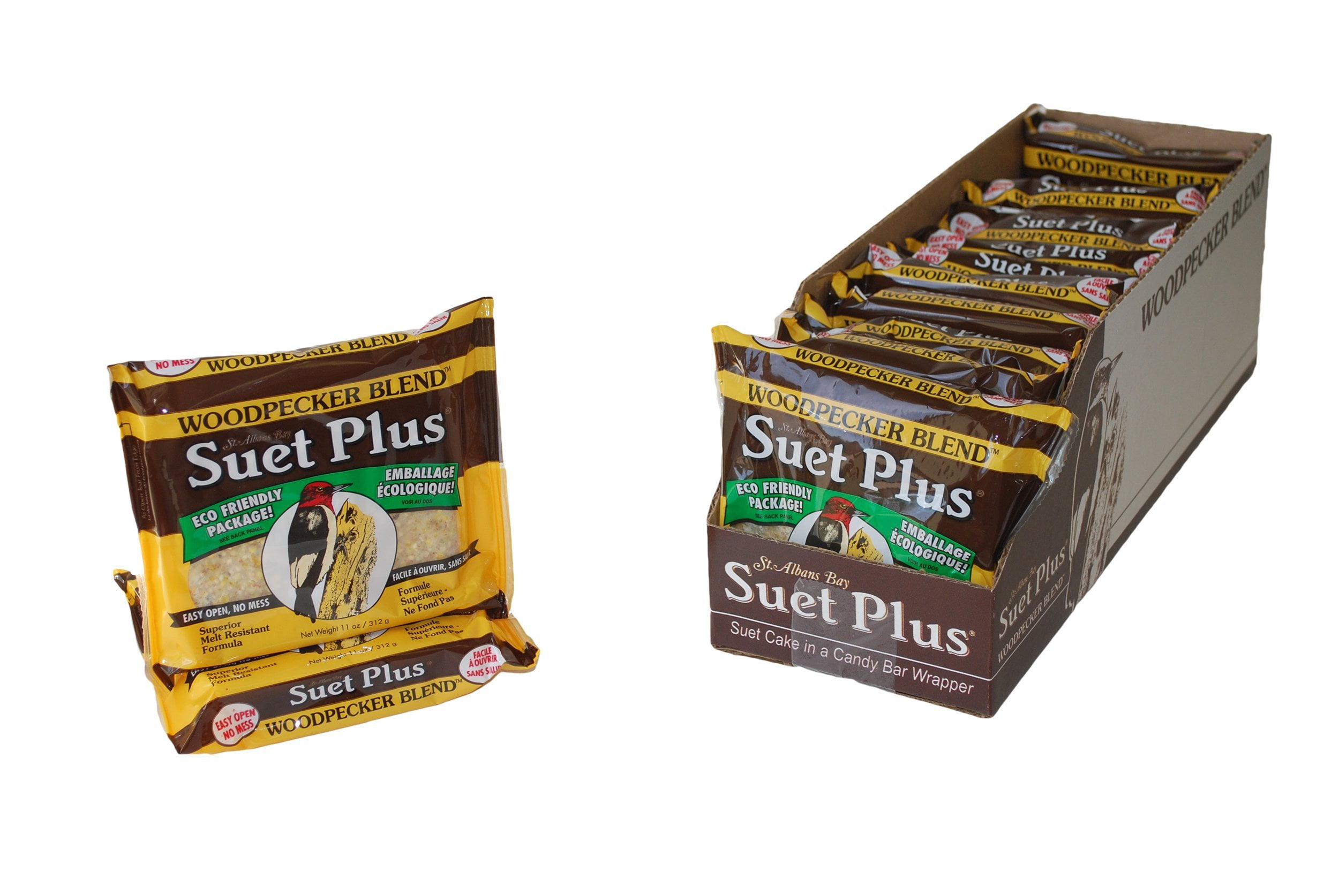 Suet Plus Bird Suet Cake 12 Pack of 11 oz Suet Cakes Woodpecker Blend ...