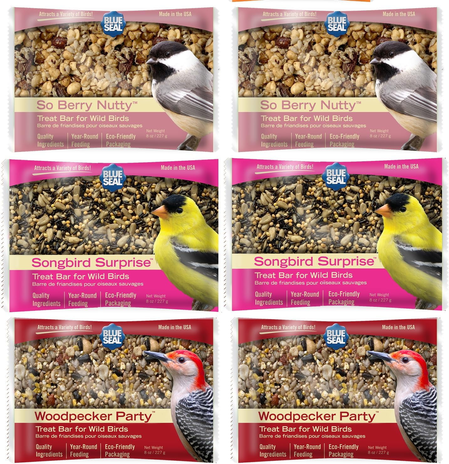 Suet Treat Bars for Wild Birds - No Mess Suet Feed for Woodpeckers ...