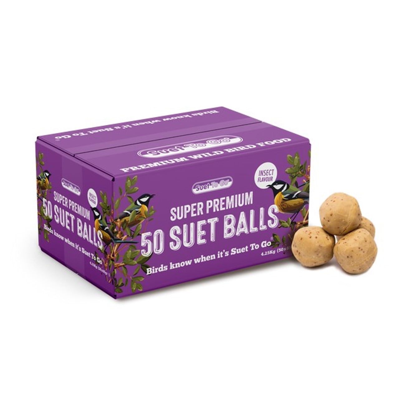 Suet to Go Suet Balls 50x85g Refill Box Bird Health - Walmart.com