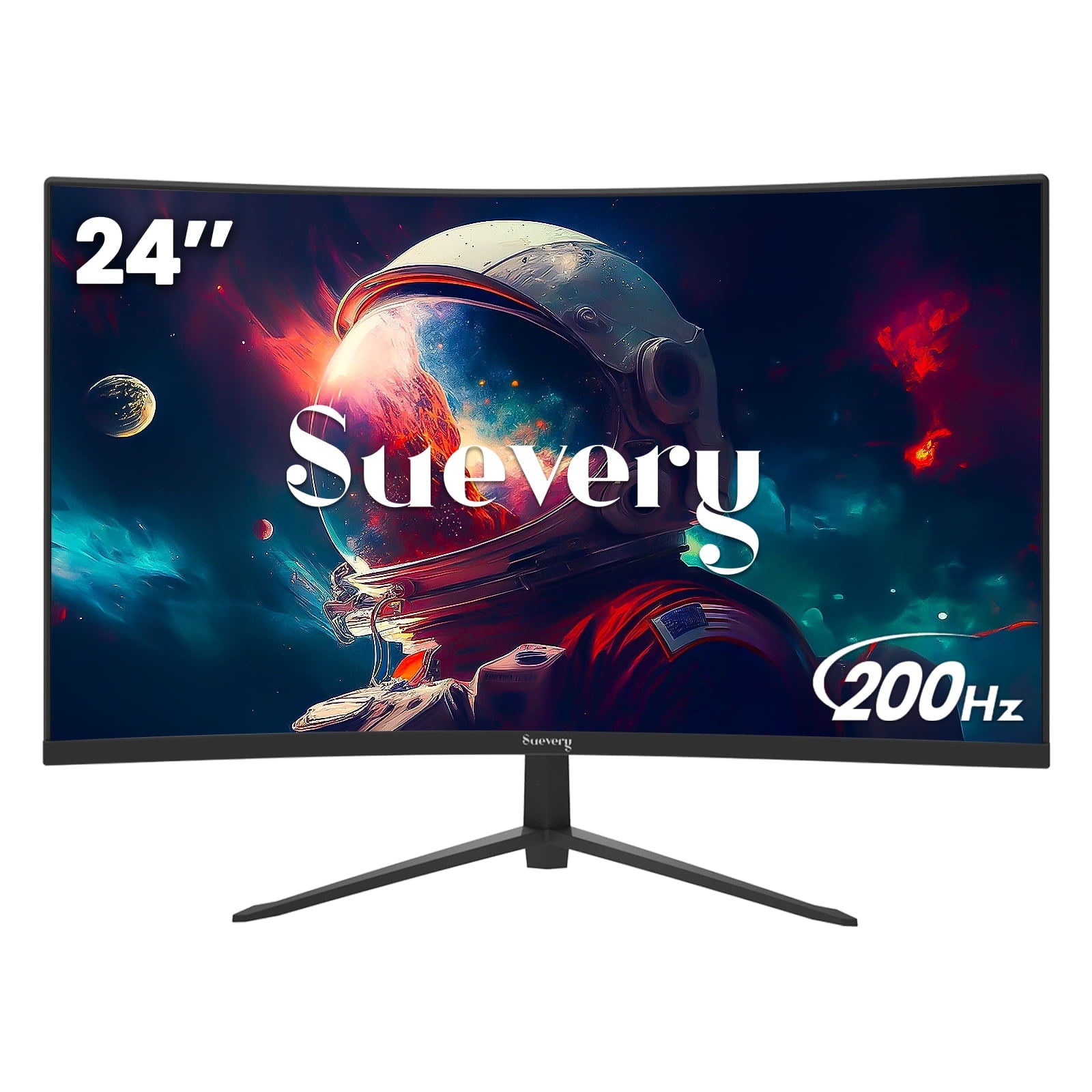 Suevery 24" Curved Gaming Monitor - 200Hz, 1080P FHD, 99s RGB, FreeSync ...