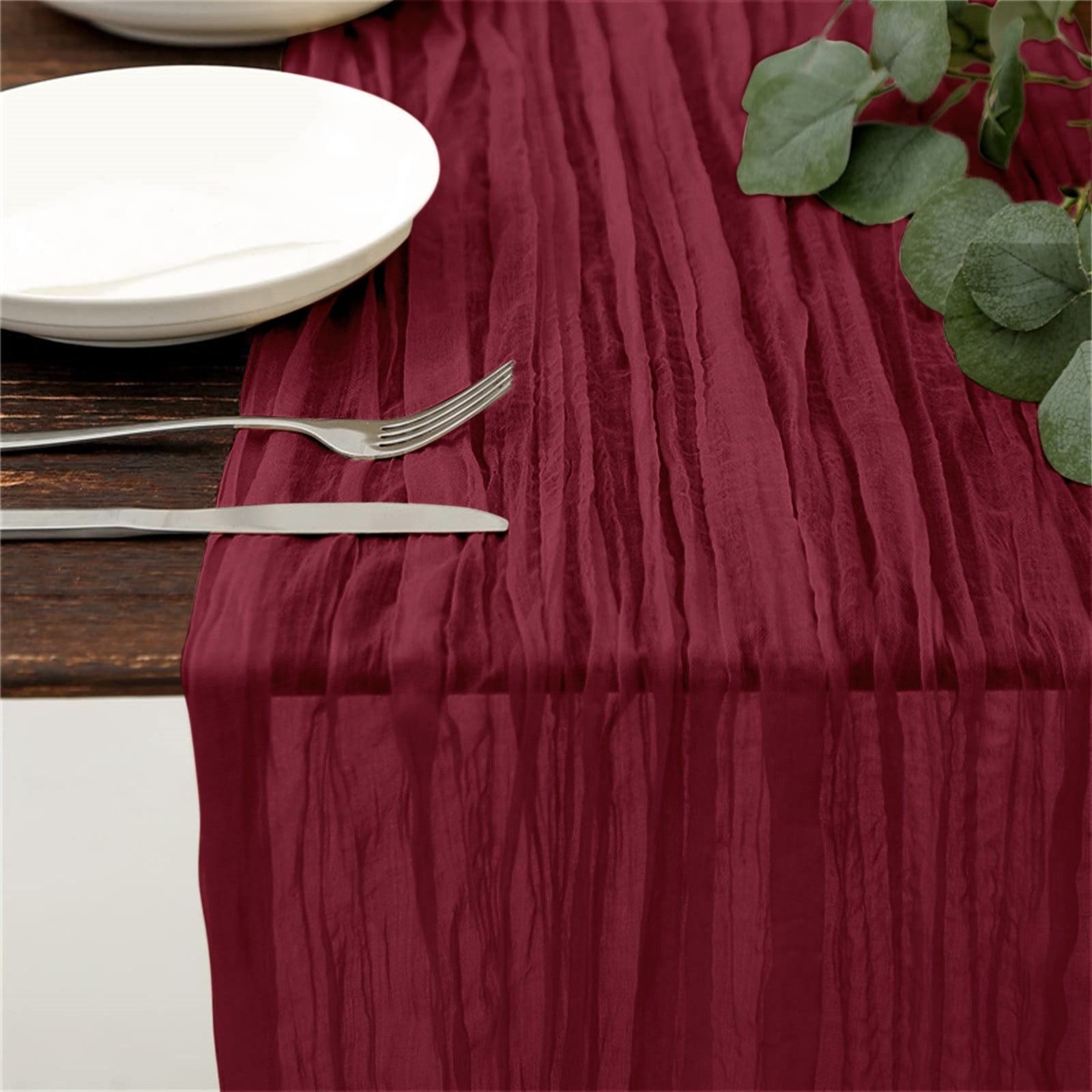 Sueyeuwdi Desk Mat Cheesecloth Table Runner Cheese Cloth Tablecloth ...
