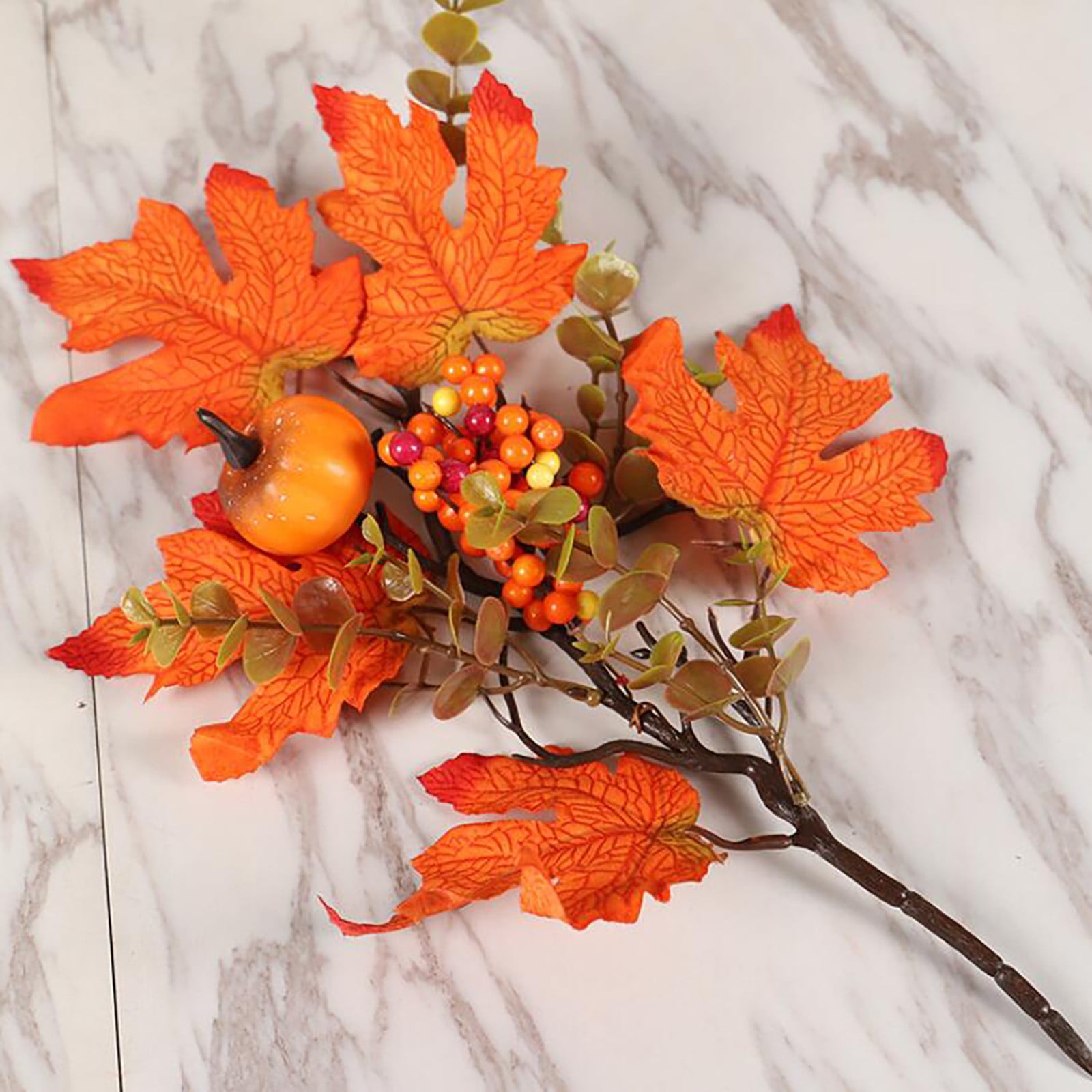 Sueyeuwdi Fake Plants Living Room Decor Autumn Thanksgiving Cuttings ...