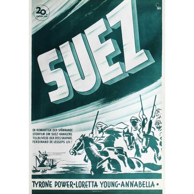 Suez Poster Movie E 11 x 17 In - 28cm x 44cm Tyrone Power Loretta Young ...