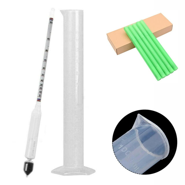 Sufanic 100ml Alcohol Hydrometer Distilling 0-100% Meter with Measuring ...