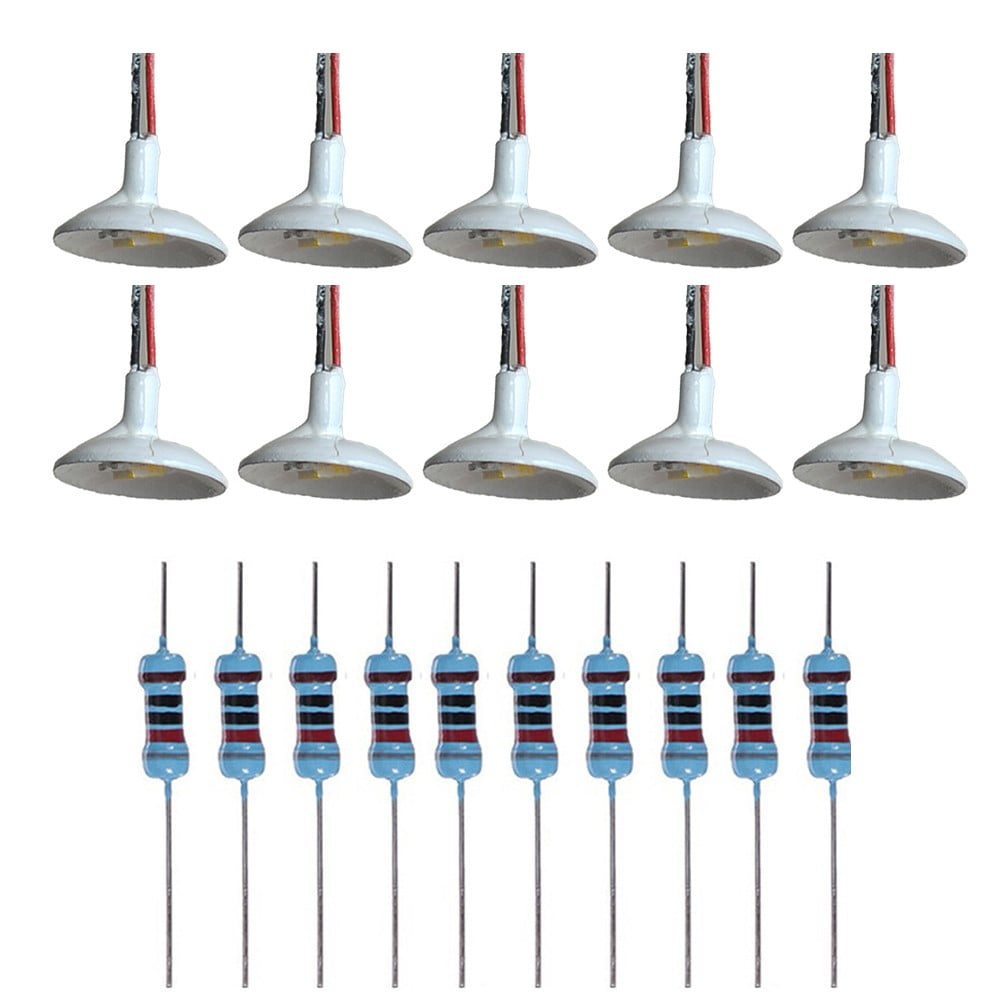 Sufanic 10Pcs OO / HO Scale Street Light Model Wall Lamp Posts Led ...