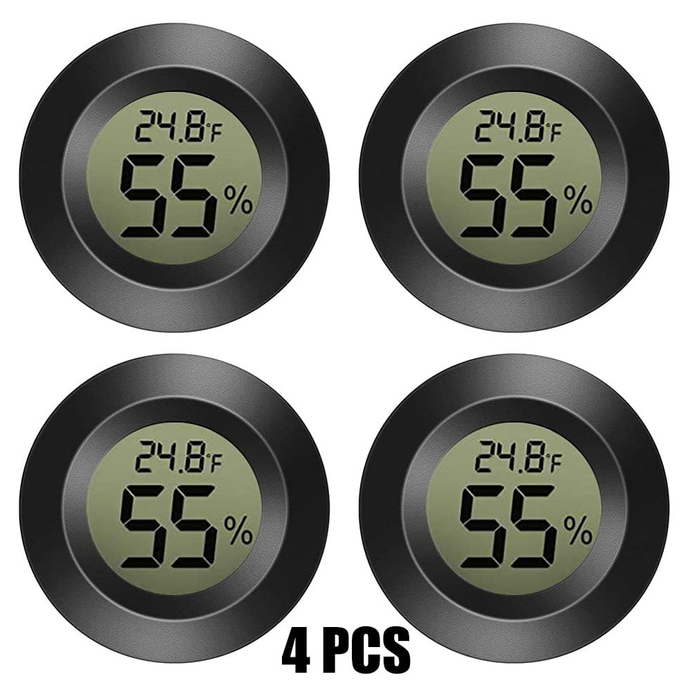 Sufanic 4Pcs LCD Mini Digital Thermometer Hygrometer Temperature ...