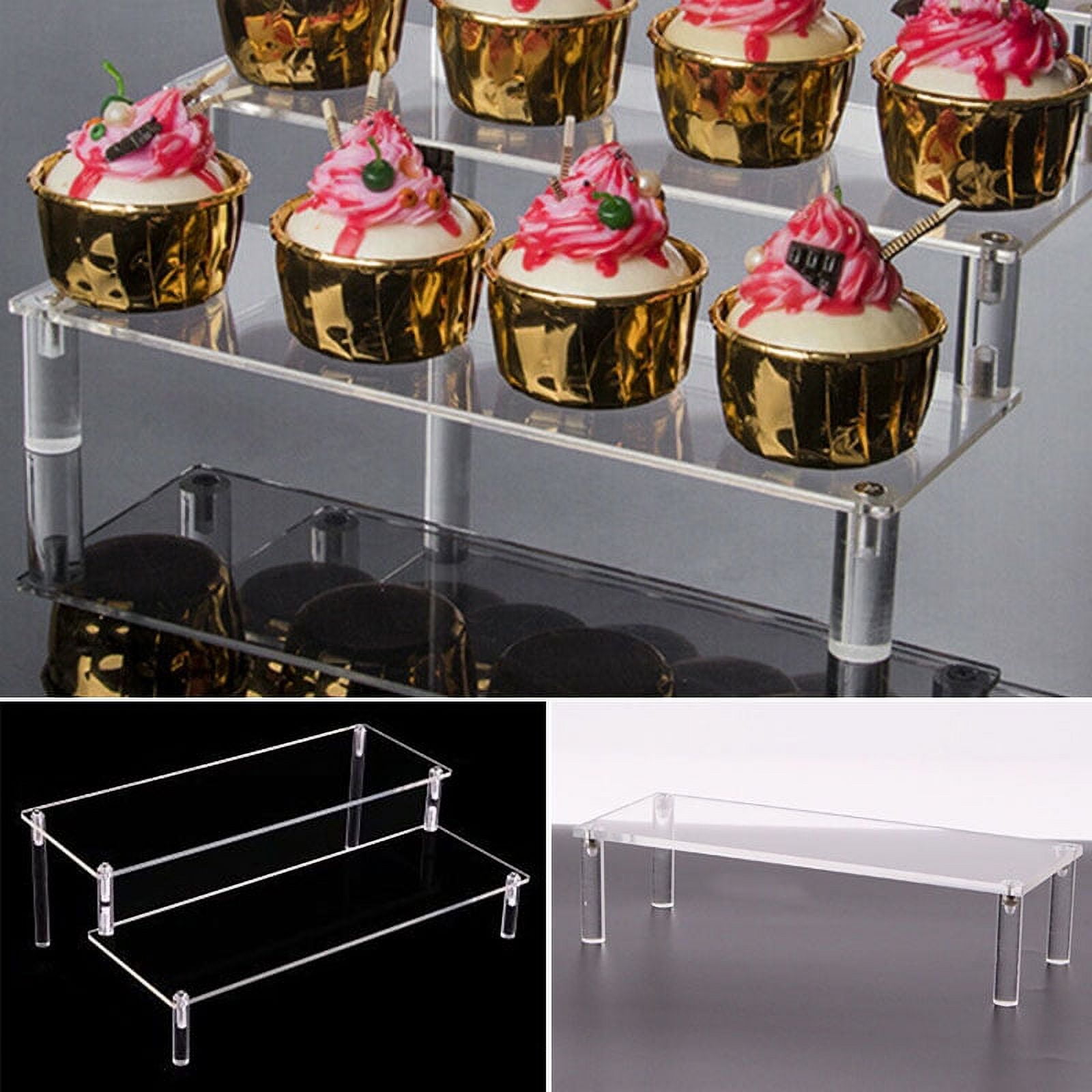 Sufanic Acrylic Display Stand Detachable Ladder Shelf Rack For Toys ...