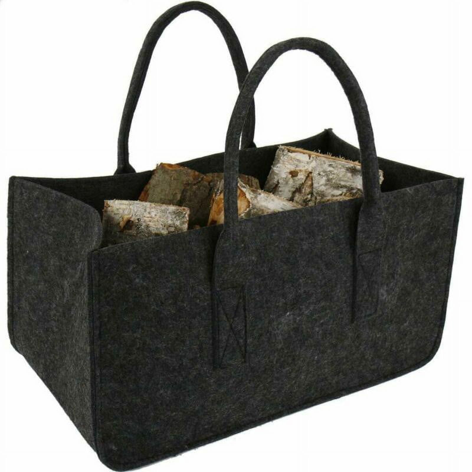 Sufanic Fireplace Wood Felt Storage Bag Shopping Basket Magazine Rack ...