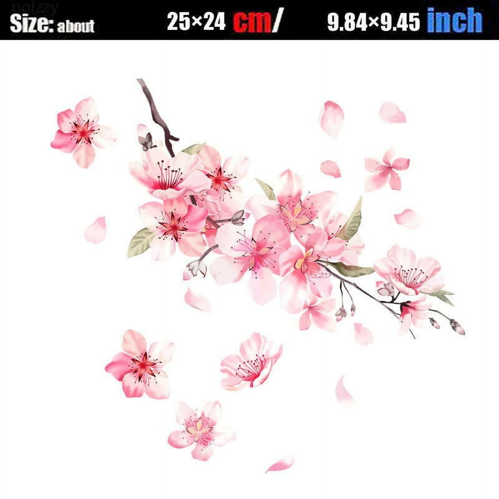 Sufanic Pink Cherry Blossom Vinyl Car Sticker Auto Flower Decal ...