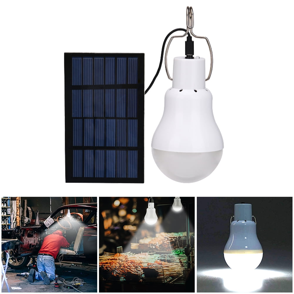 Sufanic Solar Powered Shed Light Bulb LED Portable Hang Up .3W Lamp ...
