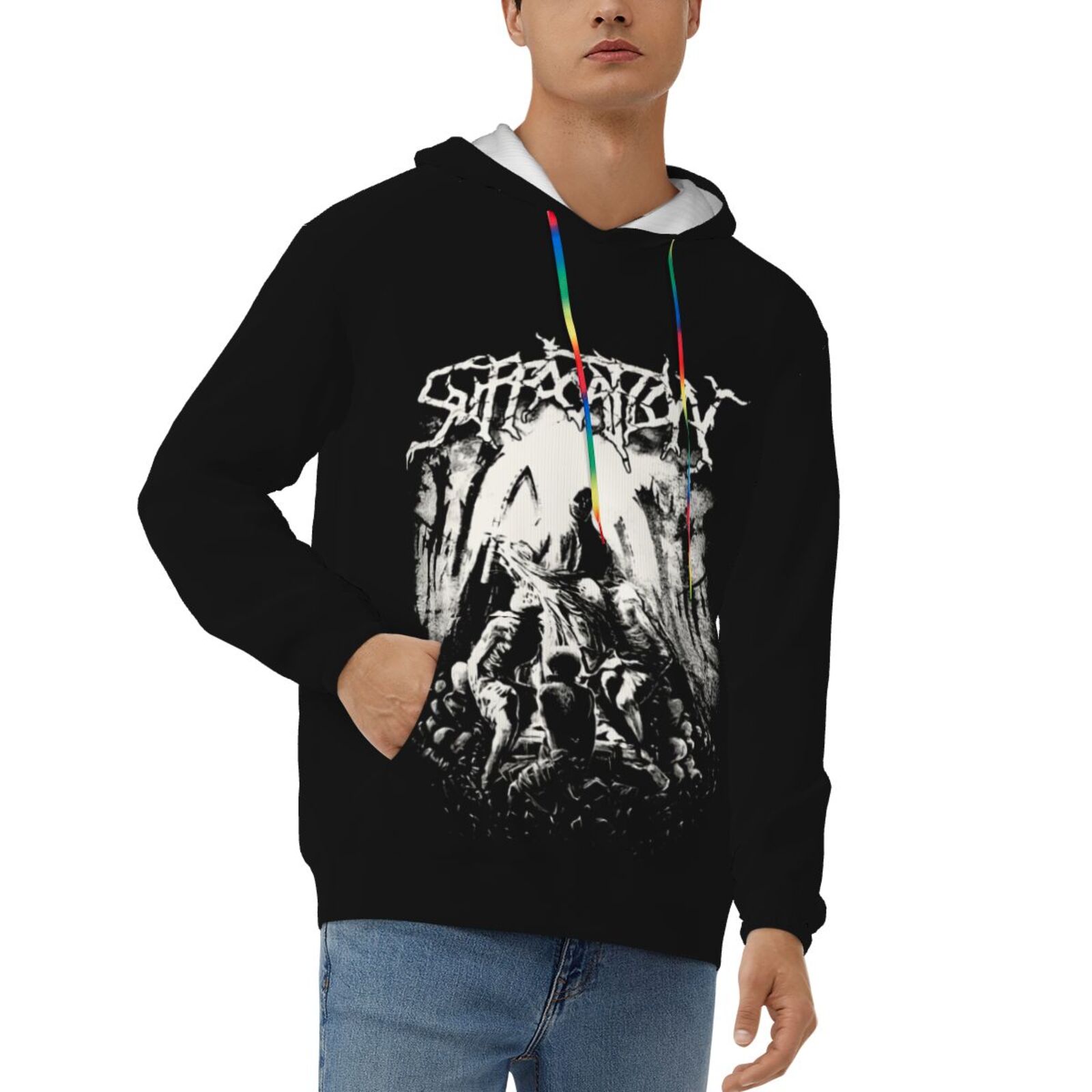 Suffocation 3d Printed Hoodie With Large Hood And Pockets Unisex, Christmas And Halloween Men'S ...