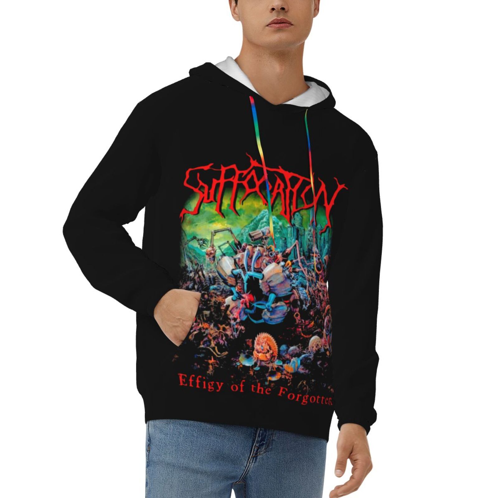 Suffocation 3d Printed Hoodie With Large Hood And Pockets Unisex ...