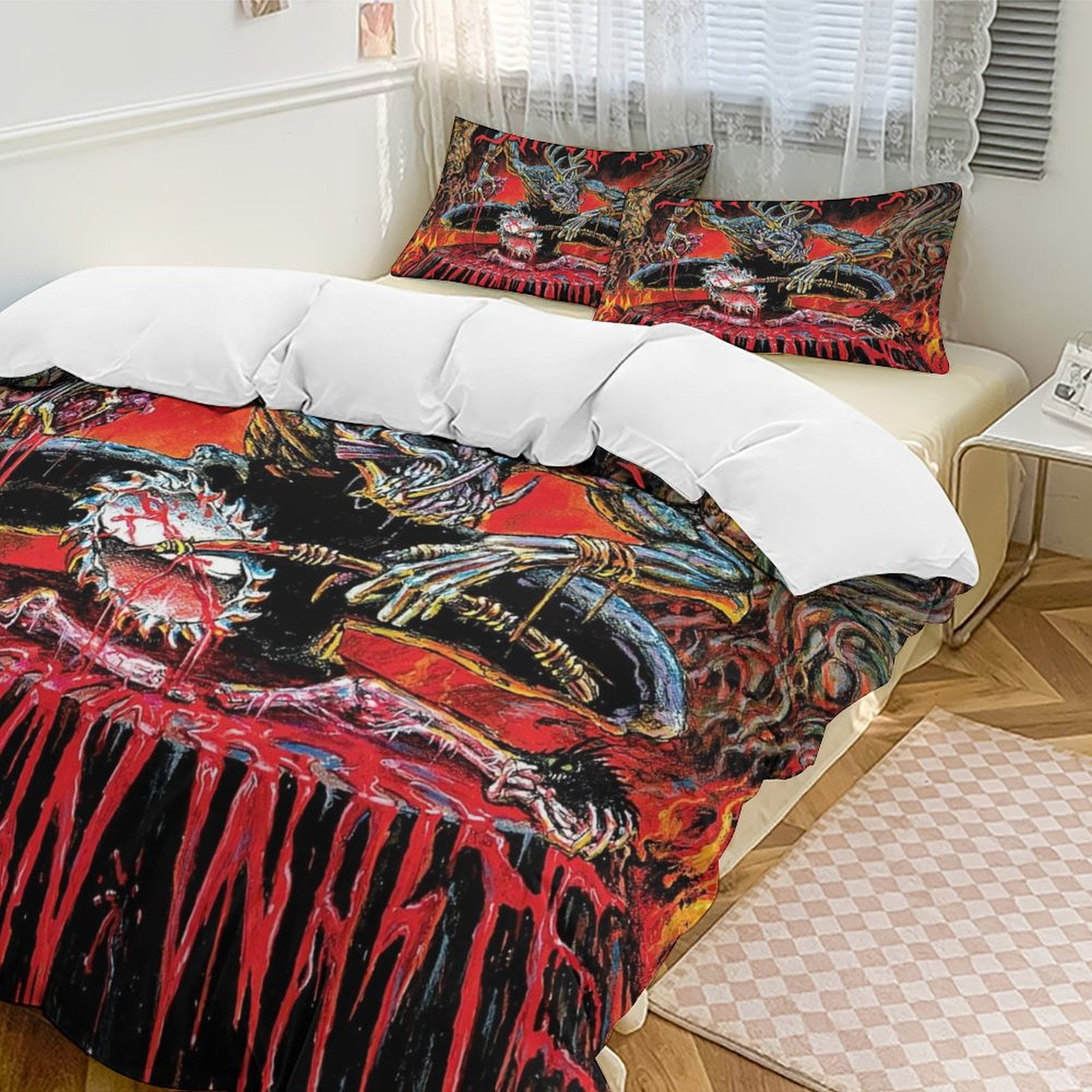 Suffocation Anime Cartoon Bedding 3-Piece Set, 79 X 90 Inches, 1 Duvet ...