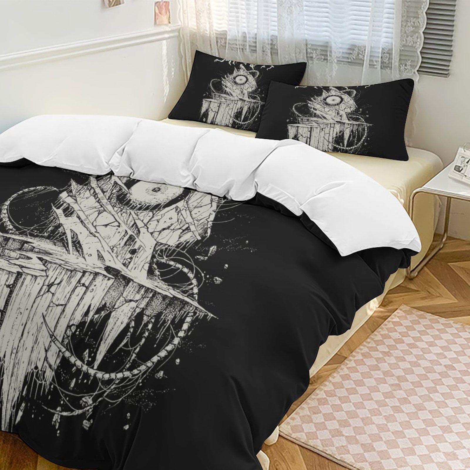 Suffocation Anime Cartoon Bedding 3-Piece Set, 79 X 90 Inches, 1 Duvet ...