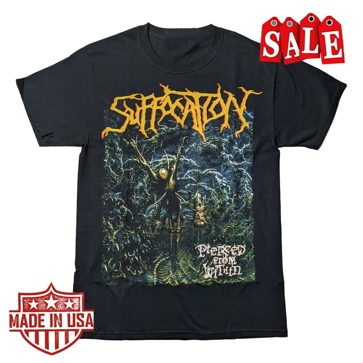 Suffocation Pierced From Within T-Shirt Short Sleeve Black Men S to ...