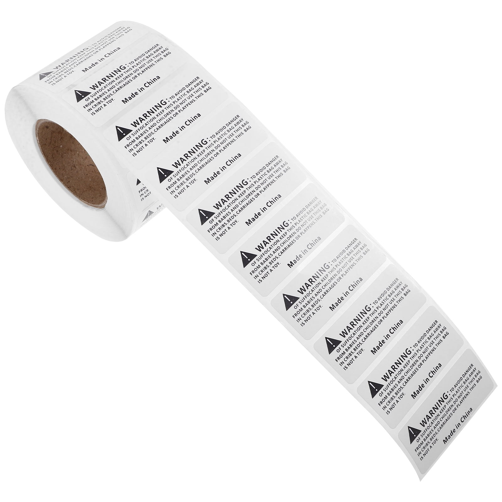 Suffocation Warning Label 1000 Pcs Self-adhesive Labels Nail Sticker ...