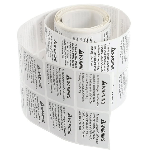 Suffocation Warning Label for Packing Bag Clear Labels Dispenser Anti ...