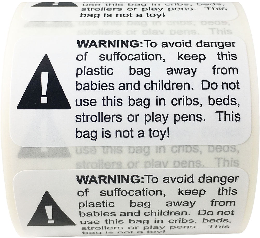 Plastic Bag Warning Label
