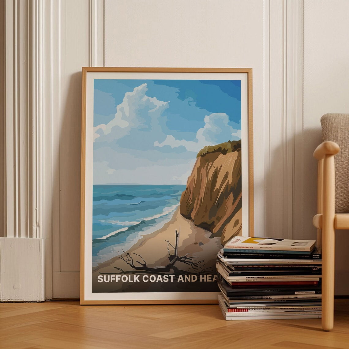 Suffolk Coast & Heaths Aonb Travel Poster - Aldeburgh, Southwold, Essex ...
