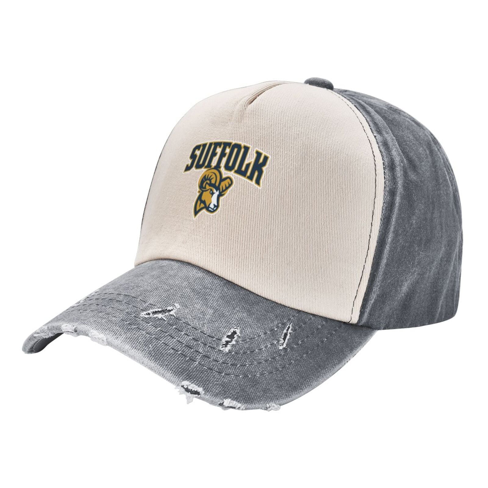 Suffolk University Logo Cowboy Collision Color Washed Baseball Cap For ...