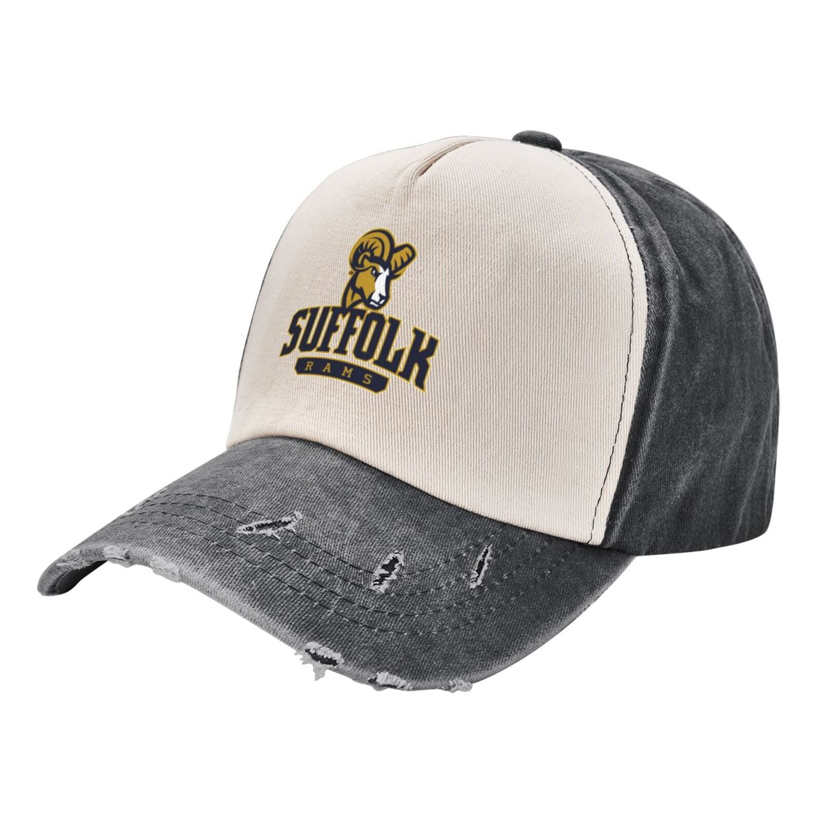 Suffolk University Logo Cowboy Collision Color Washed Baseball Cap For ...