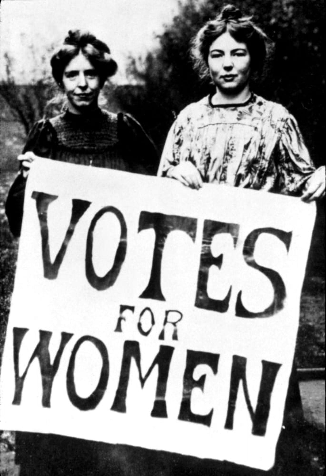 Suffragettes At Turn Of The Last Century Holding Votes For Women Picket ...