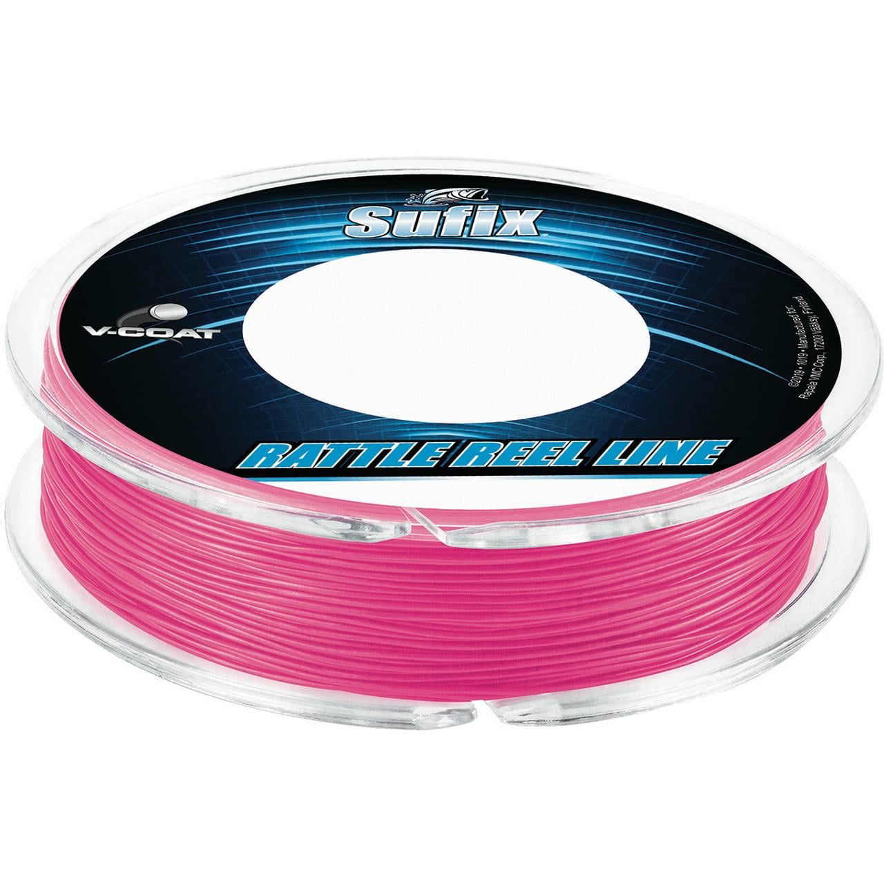 Sufix 50 Yard Rattle Reel V-Coat Fishing Line - 20 lb. Test - Hot Pink ...