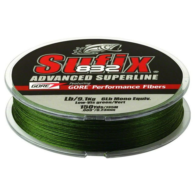 Sufix 660-280G 832 Advanced Superline Braid 80 lb 600 Yards Lo-Vis - Walmart.com