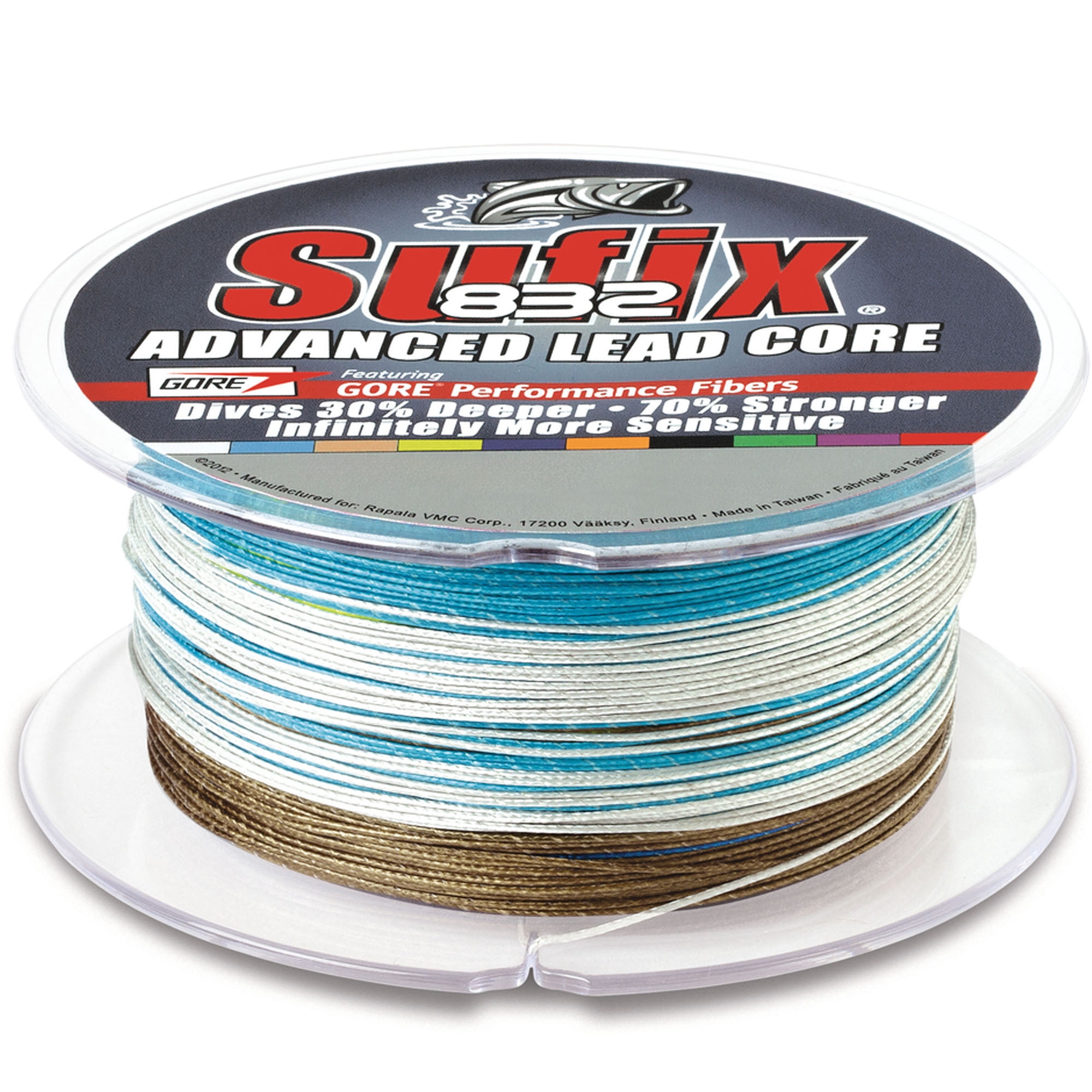 Sufix 832 Advanced Lead Core Fishing Line, 12 lb, 200 Yds. - Multicolor ...