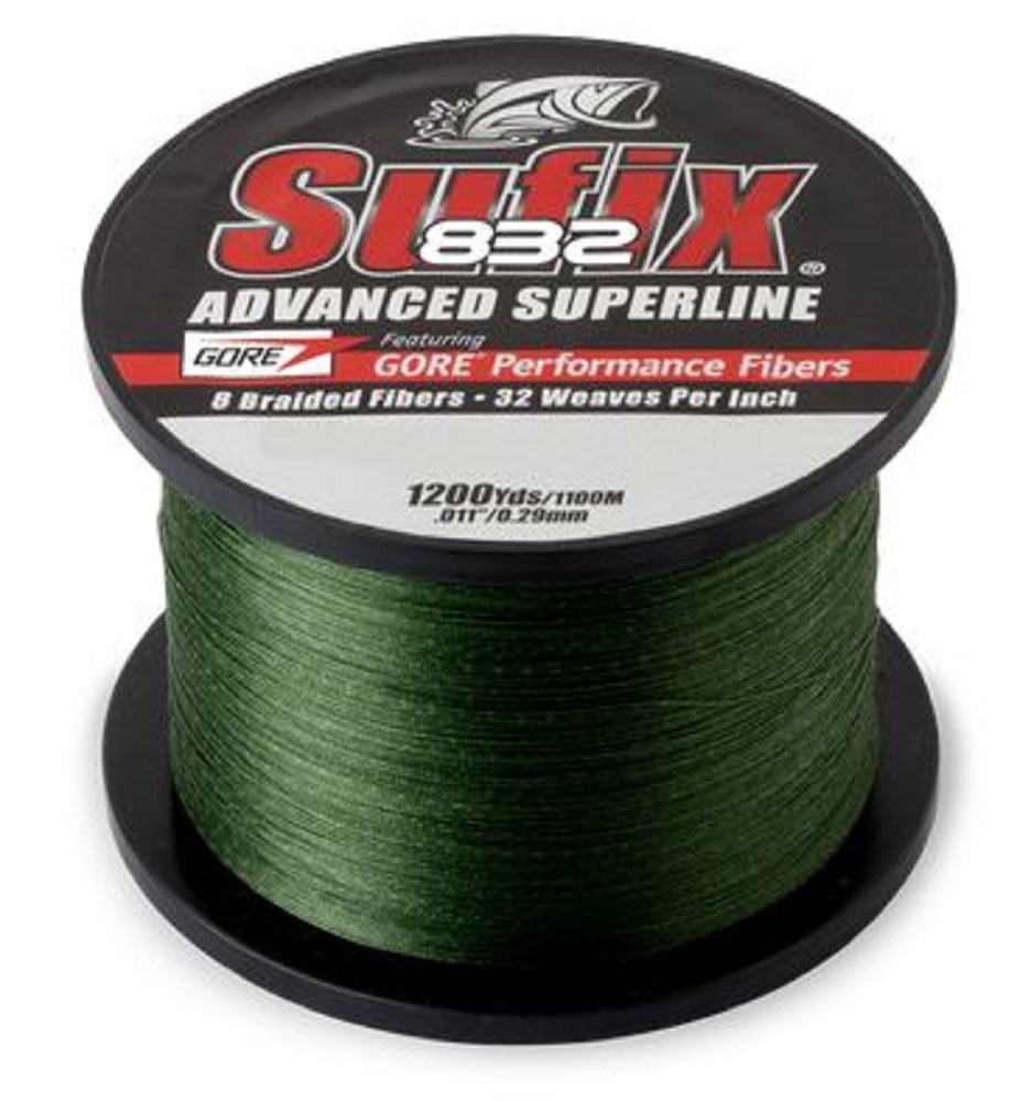 Sufix 832 Advanced Superline Braided Fishing Line 1200 yd 80lb Green - Walmart.com