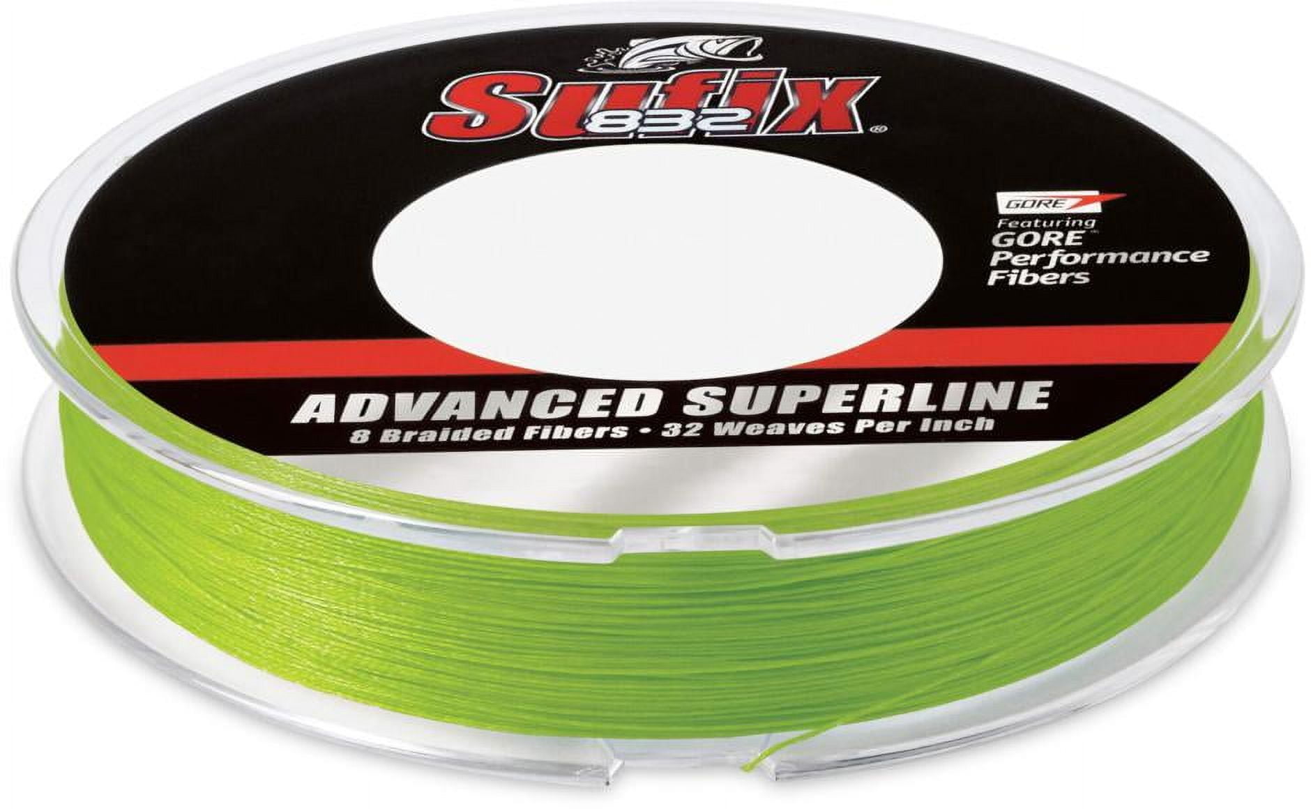 Sufix Advanced Superline 832 Braid 6 lb Neon Lime 300 yds - Walmart.com