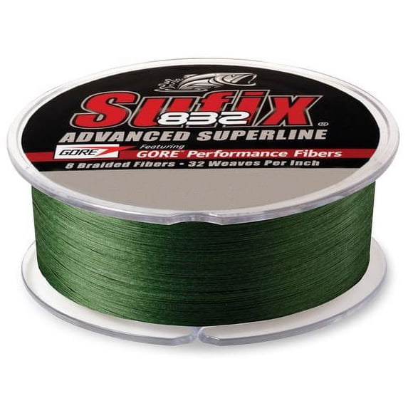 Sufix 832 Braided Fishing Line, 65lb Strength, 600yd Length, Low-Vis ...