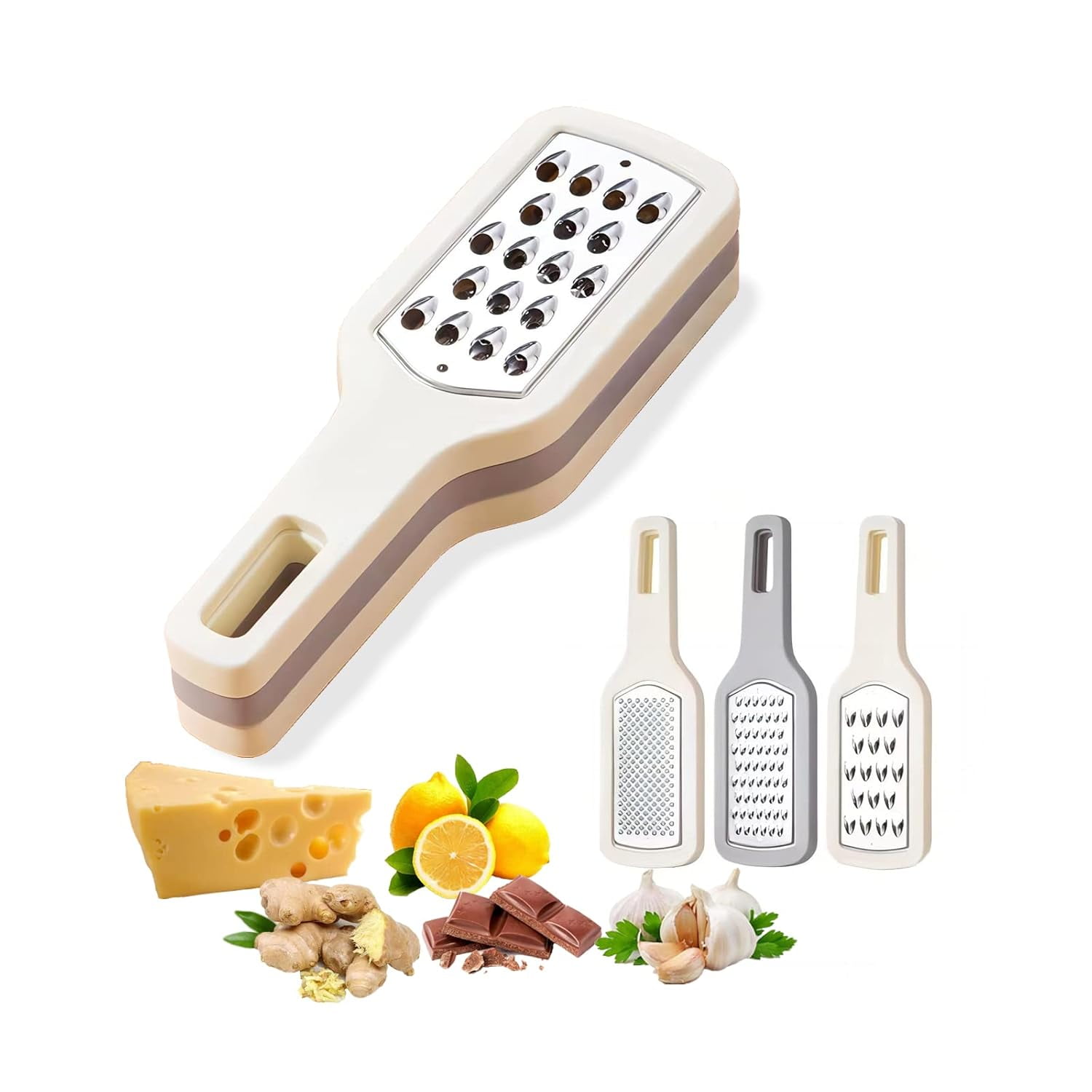 Sugalsu 3Pack Cheese Grater with Handle MultiPurpose Kitchen Food ...