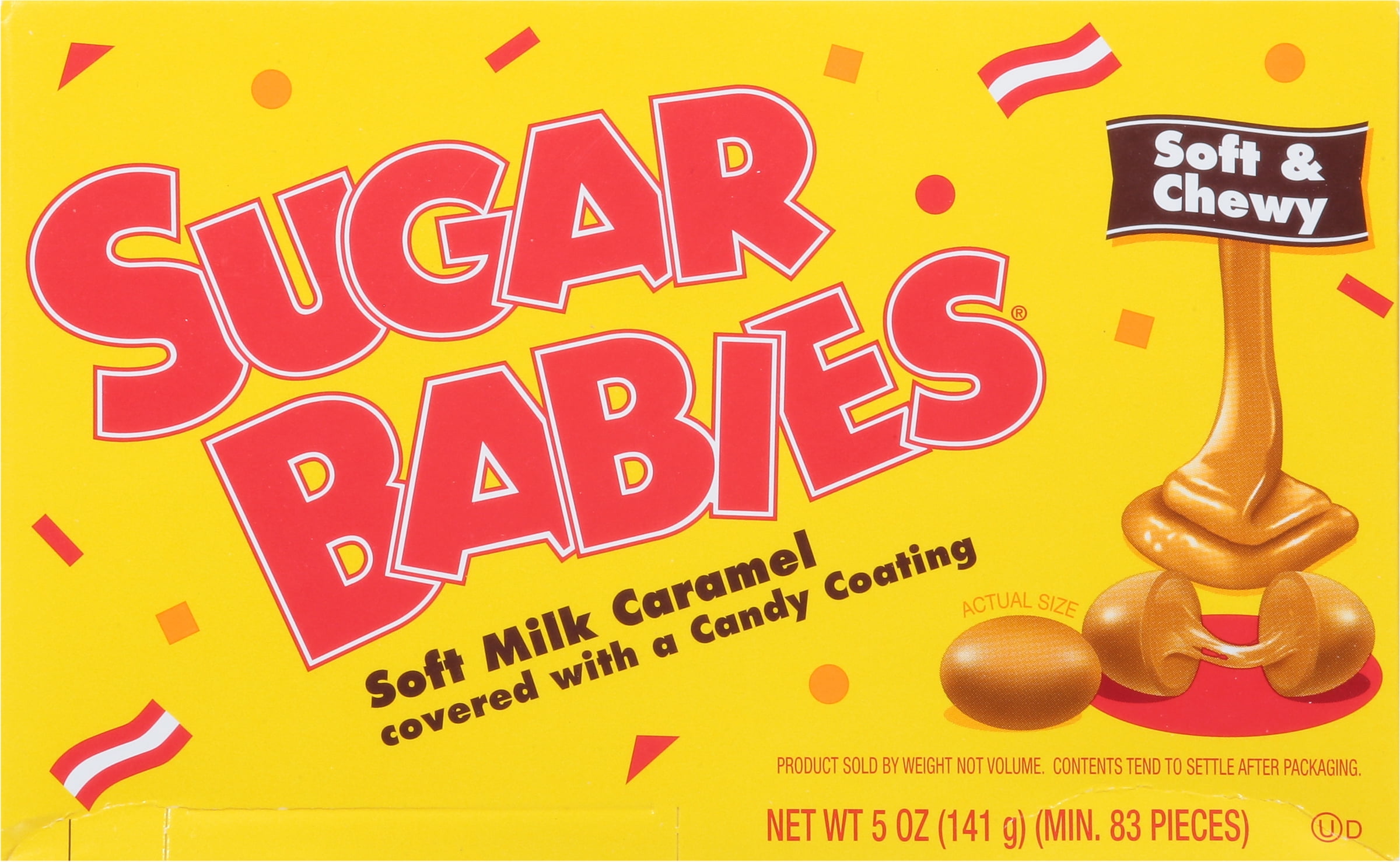 Really Sweet Sugar Babies Soft & Chewy Milk Caramels, 5 oz. Theater Box ...