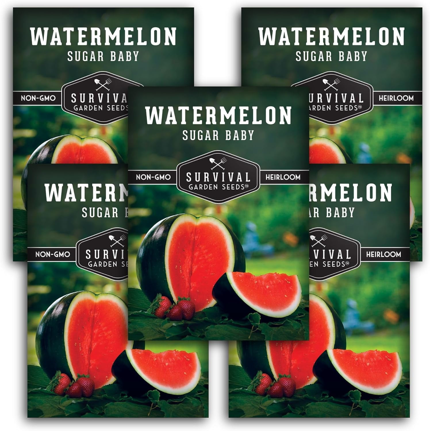 - Sugar Baby Watermelon Seed for Planting - 5 Packs with Instructions ...