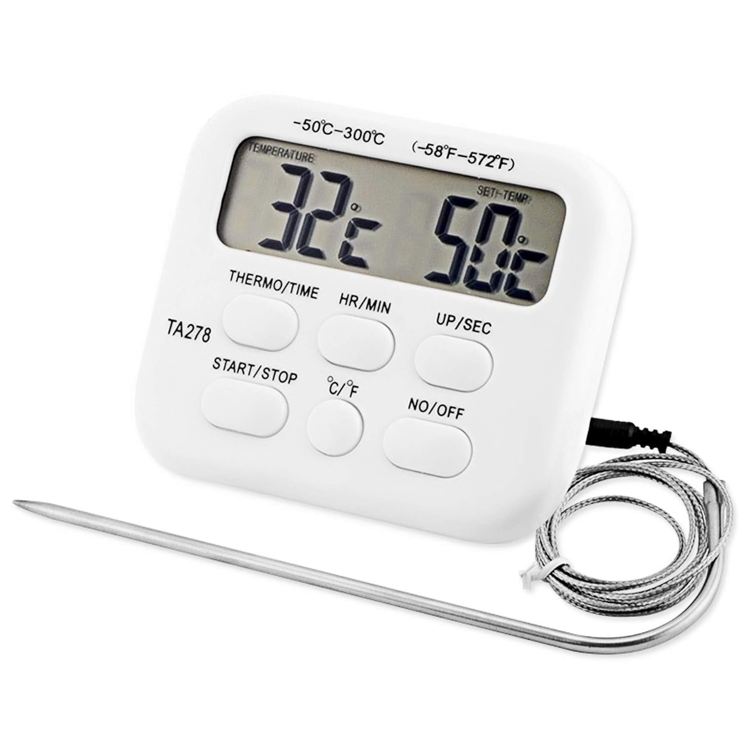 Sugar Boiling Food Probe, Enhanced Functions Study Timer, -50°C to 300 ...