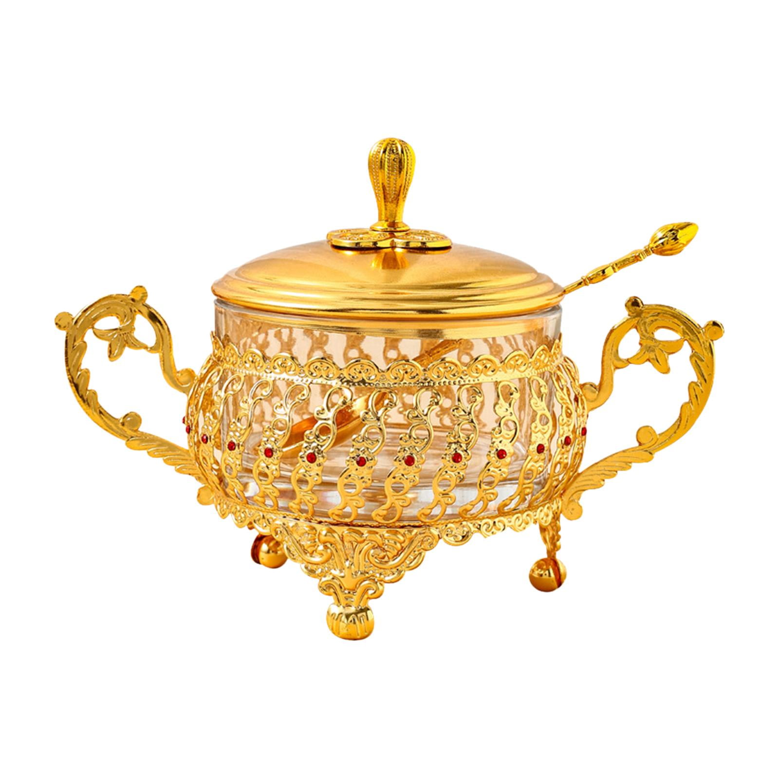 Sugar Bowl Sugar Holder Canister with Lid Spoon Condiment Pot, Bowl ...