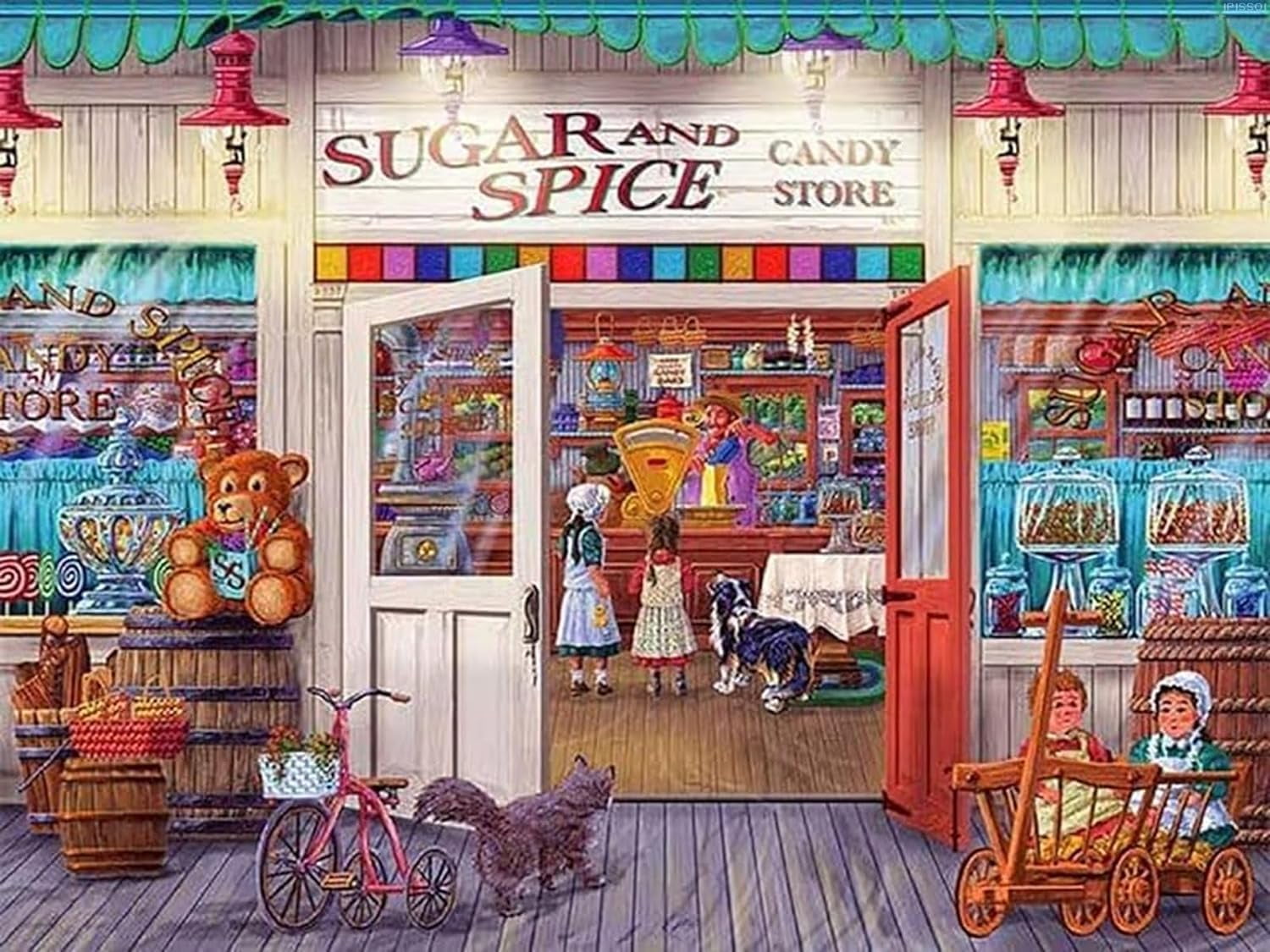 Sugar and Candy Shop Diamond Painting, Candy Shop Full Round Drill ...