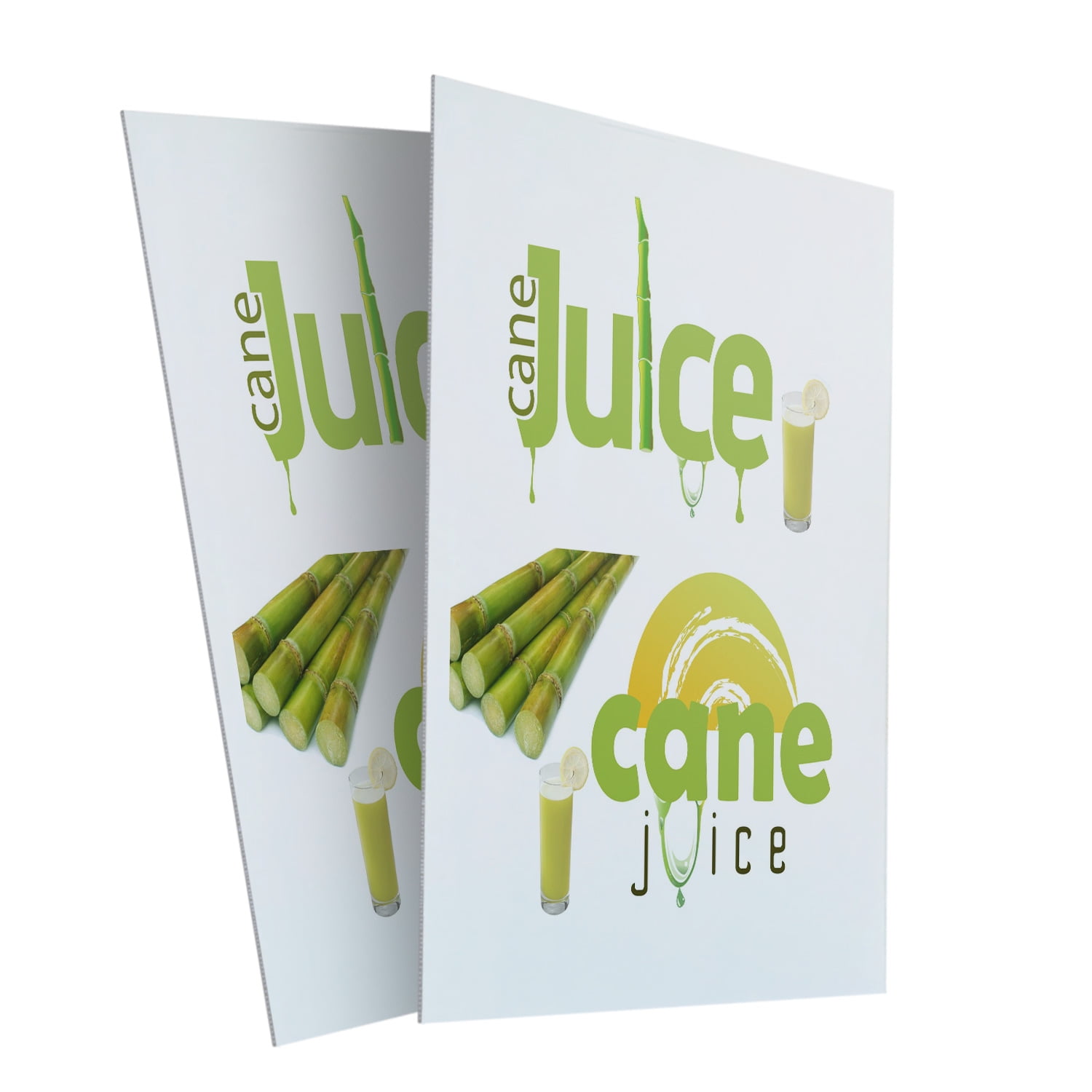 Sugar Cane Juice (2-PACK) 24" x 36" Plastic Signs | Sign Insert 4mm ...