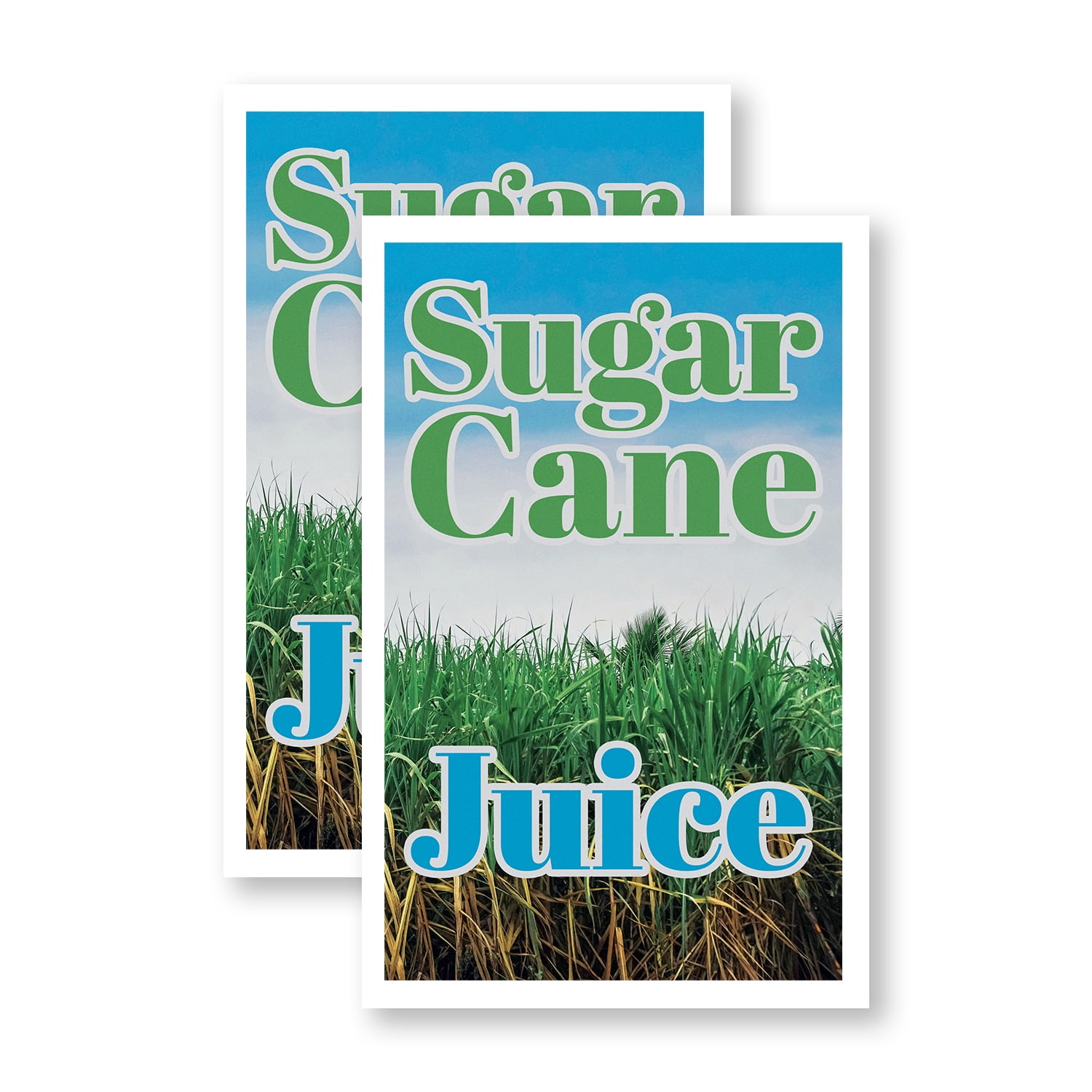 Sugar Cane Juice (2-Pack) 24 Inch x 36 Inch Vinyl Decals | Sign Insert Peel & Stick Decals ...