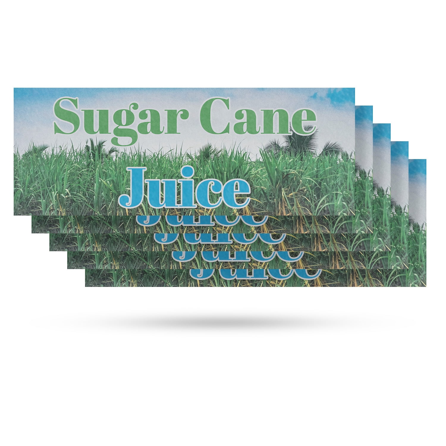 Sugar Cane Juice Vinyl Decal 5 Pack of 24 Inch x 9 Inch Weatherproof ...