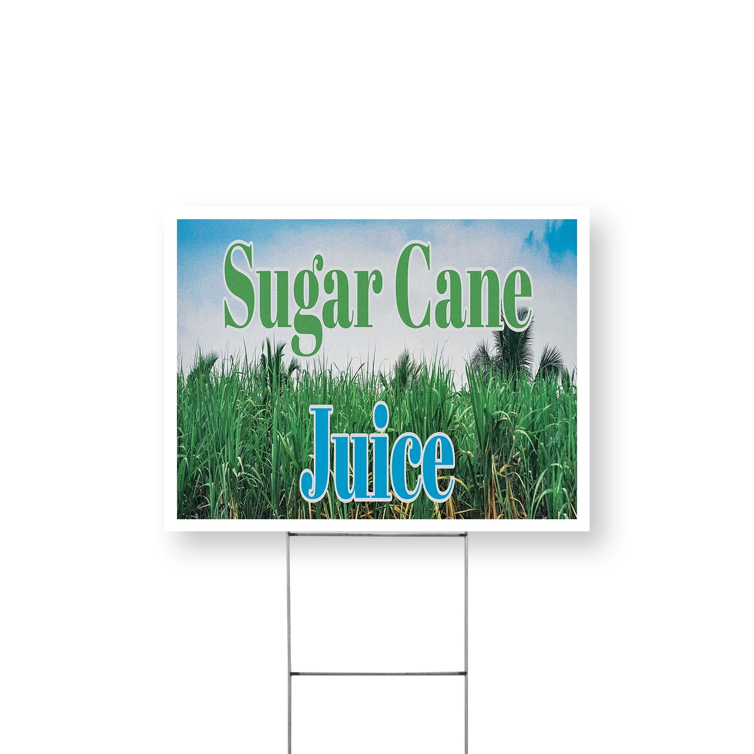 Sugar Cane Juice Yard Sign 18 Inch x 24 Inch Single Sided Weatherproof ...