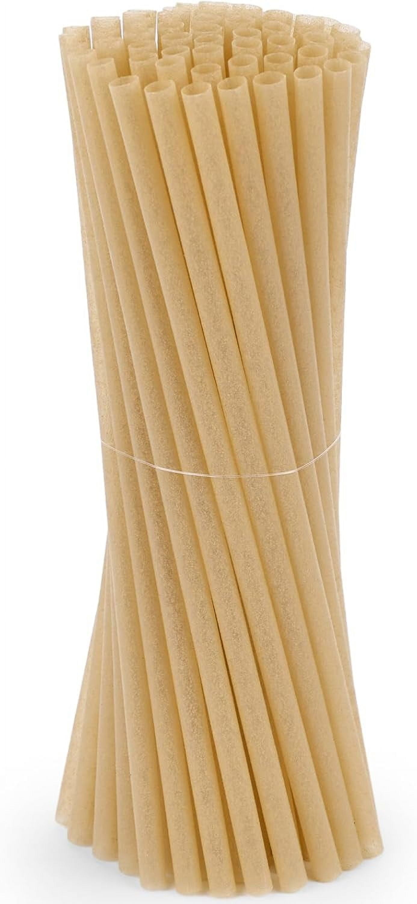 Sugar Cane Straws, 200 Count Disposable Beverage Straws for Hot and ...