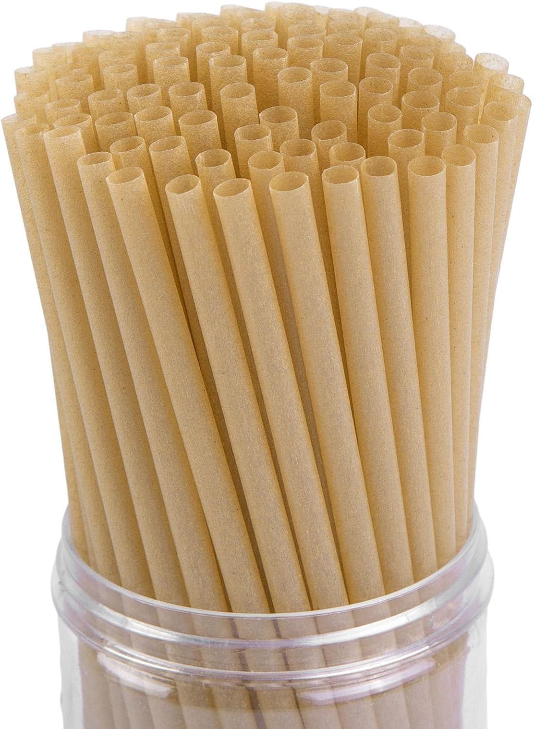 Sugar Cane Straws, 200 Pieces Disposable Beverage Straws for Hot and ...