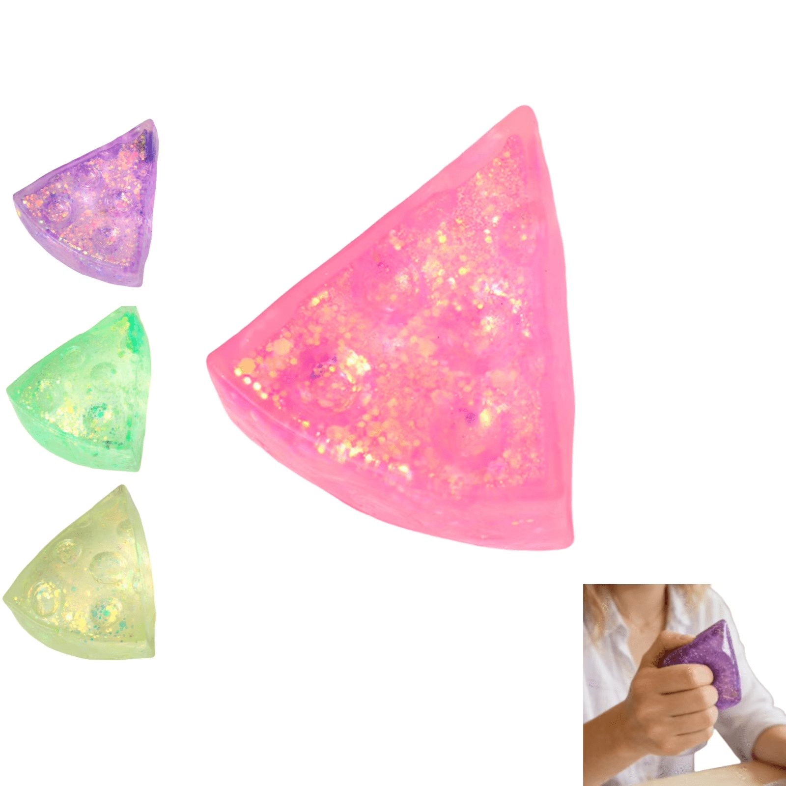Sugar Cheese Squeeze Toys for Stress Relief, Slow Rising Cheese Fidget ...