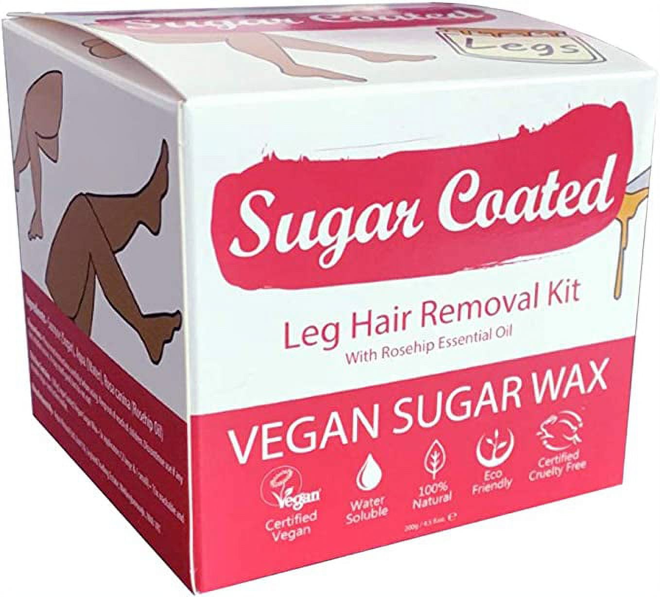 Sugar Coated Hair Removal Wax Kit for Leg Waxing 200g - Walmart.com