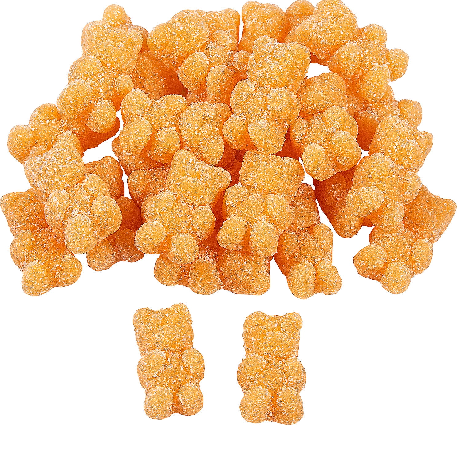 Sugar Coated Tangerine Gummy Teddy Bear Candy - 100 Pieces - Walmart.com