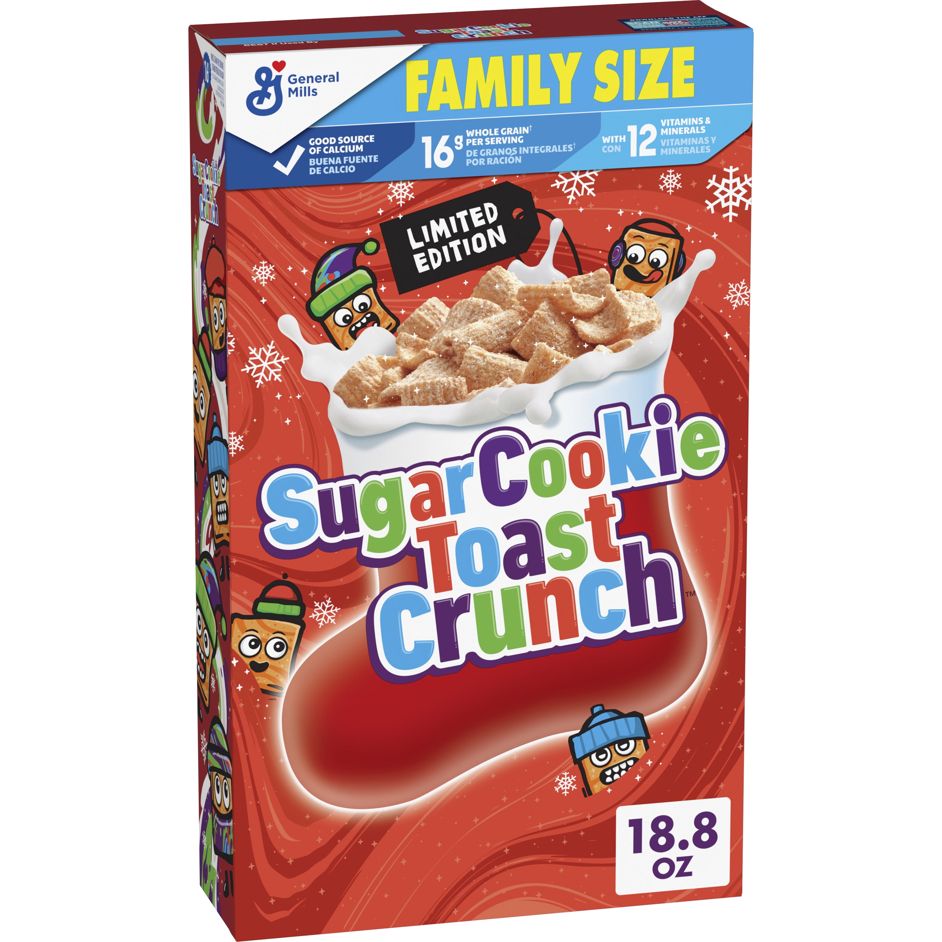 Sugar Cookie Toast Crunch Breakfast Cereal, Limited Edition, Family ...