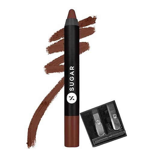 Sugar Cosmetics Matte As Hell Crayon Lipstick - 26 Vianne Rocher (Deep ...